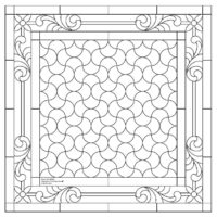 Stained Glass Square Panel Patterns | Action Bevel