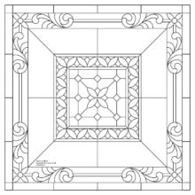 Stained Glass Square Panel Patterns | Action Bevel