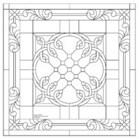 Stained Glass Square Panel Patterns | Action Bevel